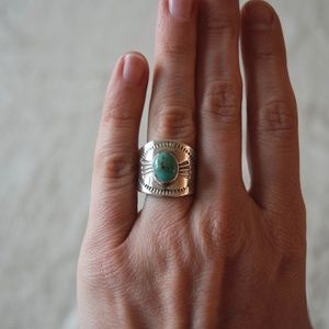 Vintage | Jewelry | Vintage Size 5 Turquoise Ring Dean Sandoval Jr ...